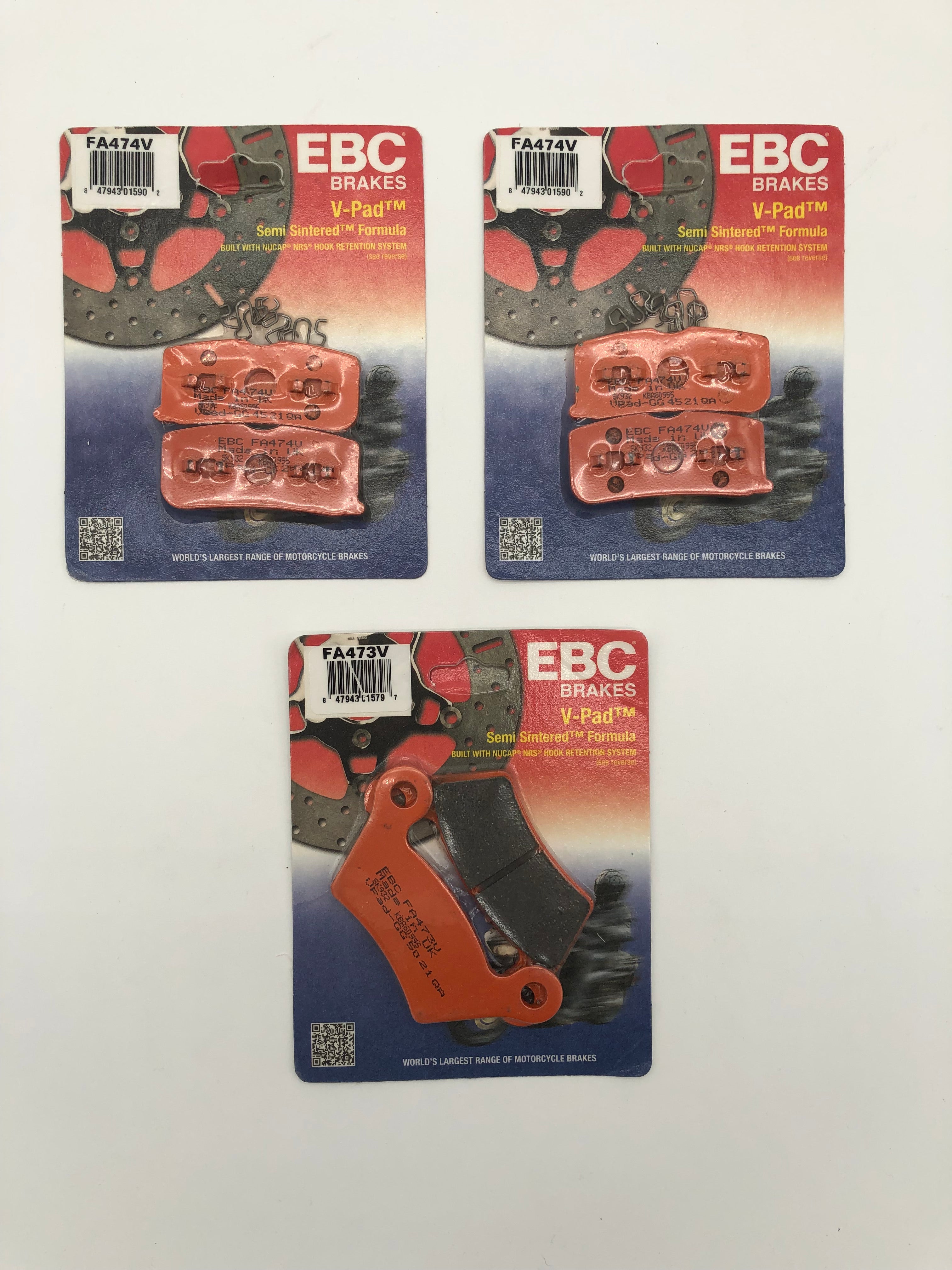 EBC - Semi Sintered Brake Pads - V-Pads - Can-Am Spyder 2008-2012 All ...